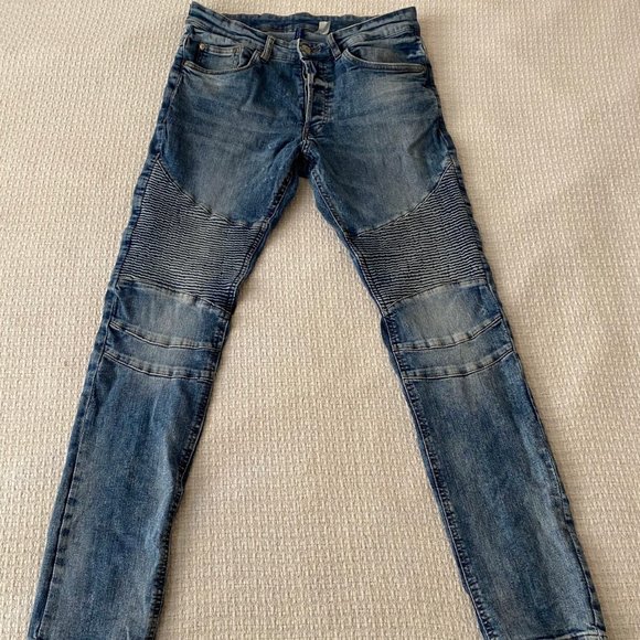 Divided | Jeans | Mens Blue Skinny Jeans Side Stripe Stretch Jeans ...